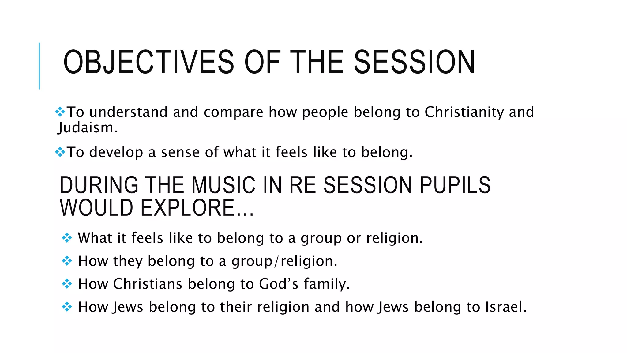 Learning about belonging through religious music | PPTX | Religious (Music and Audio) | Music