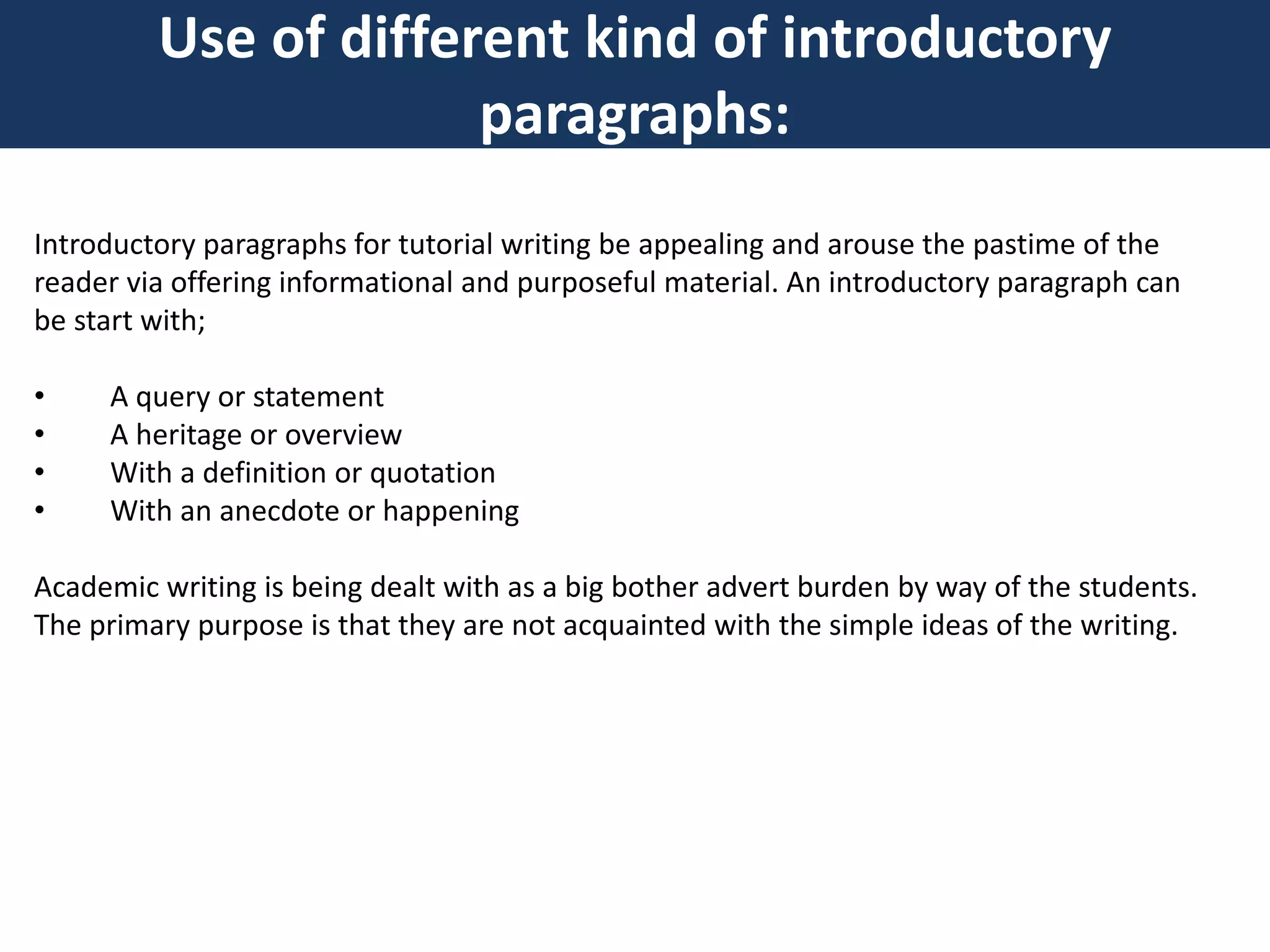 Learning academic writing | PPTX
