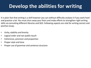 Learning academic writing | PPTX