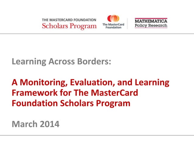 Learning Across Borders; A Monitoring, Evaluation, and Learning ...