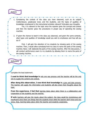 Learning act# 7 learning activities and learning process | DOCX ...