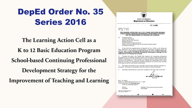 A Presentation on the Learning Action Cell | PDF | Professional School ...