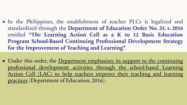 A Presentation on the Learning Action Cell | PDF | Professional School ...