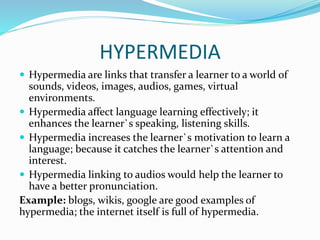 COMPUTER RESOURCES FOR LANGUAGE LEARNING | PPT