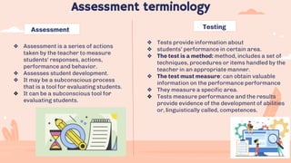 Principles of Language Assessment: Assessment Terminology | PPTX