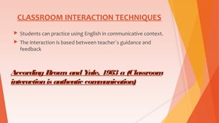 Classroom Interactions | PPT