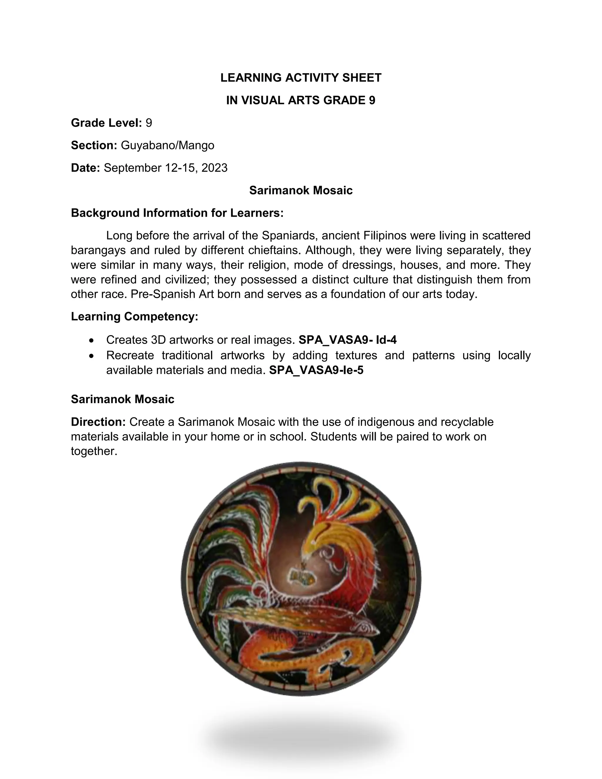 LEARNING ACTIVITY SHEET G9 Visual Arts.docx