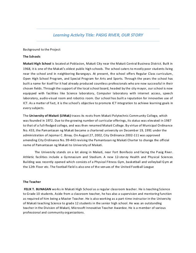 Learning activity title