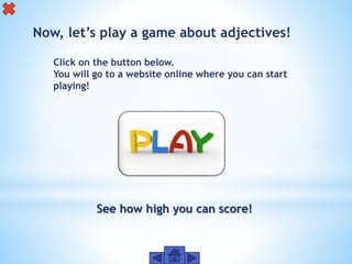 Learning adjectives | PPSX