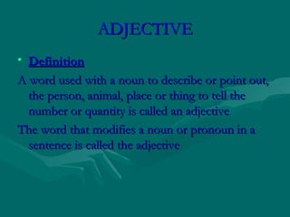 Learning adjective through poem | PPT