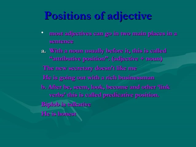 Learning adjective through poem | PPT