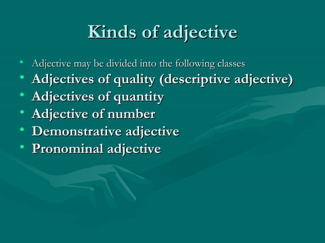 Learning adjective through poem | PPT