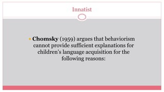 Learning a first language | PPTX