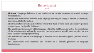 Learning a first language | PPTX