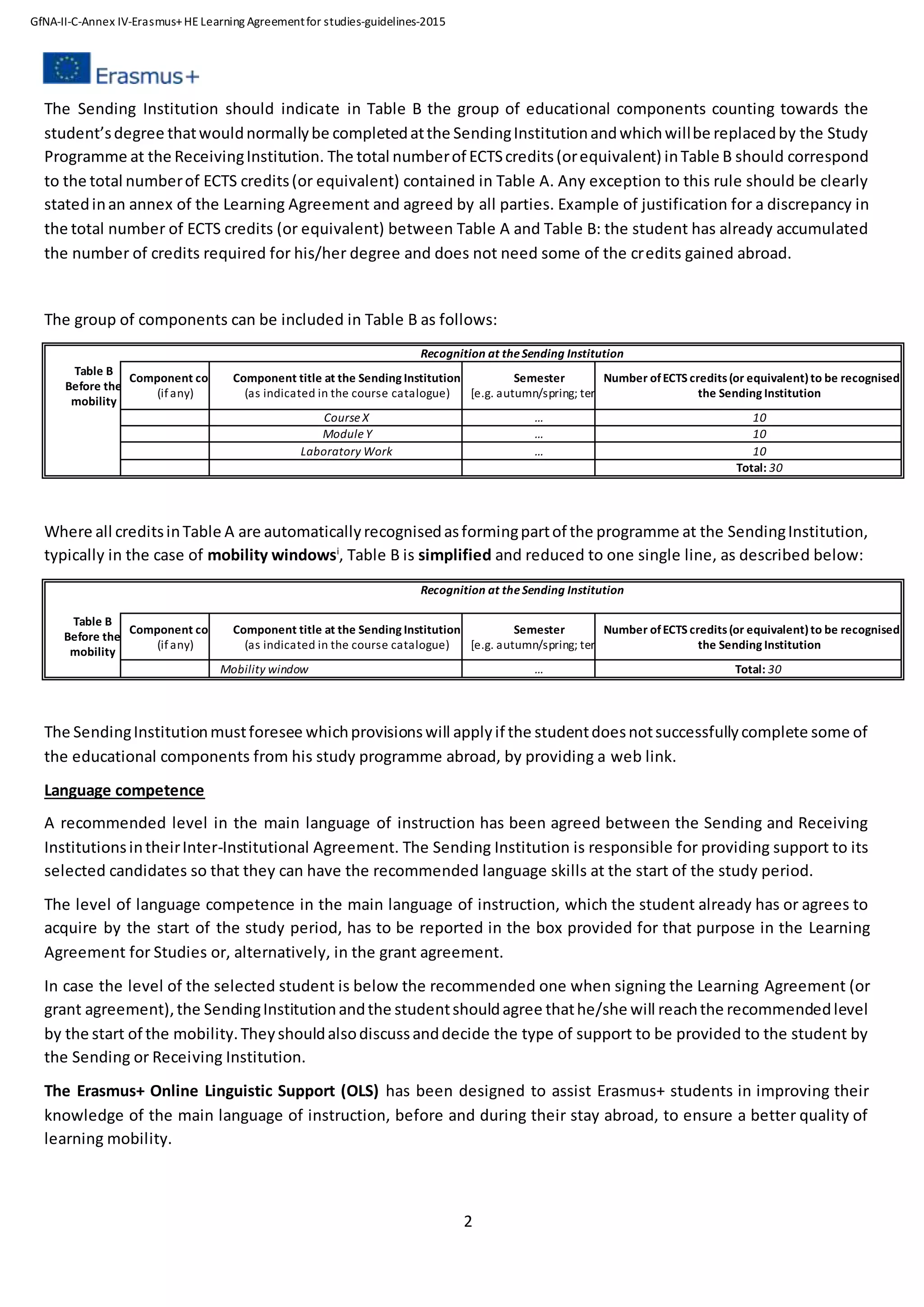 Learning agreement for studies guidelines | DOCX