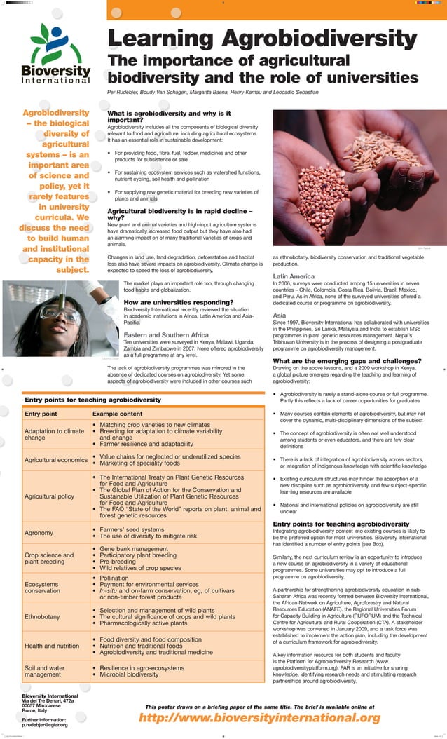 poster50: Learning Agrobiodiversity the importance of agricultural ...
