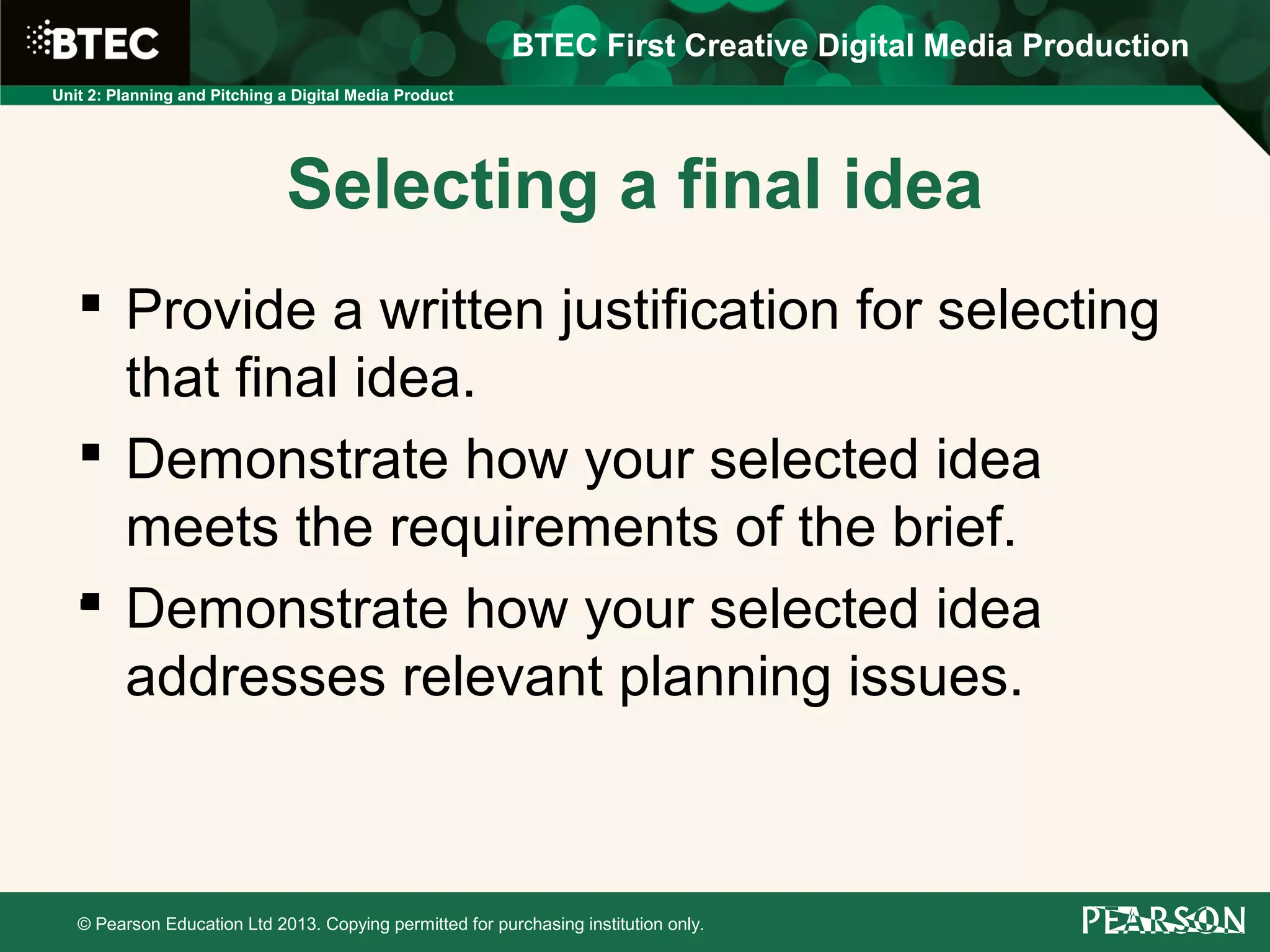 BTEC Creative Digital Media Production Unit 2 introduction | PPT ...