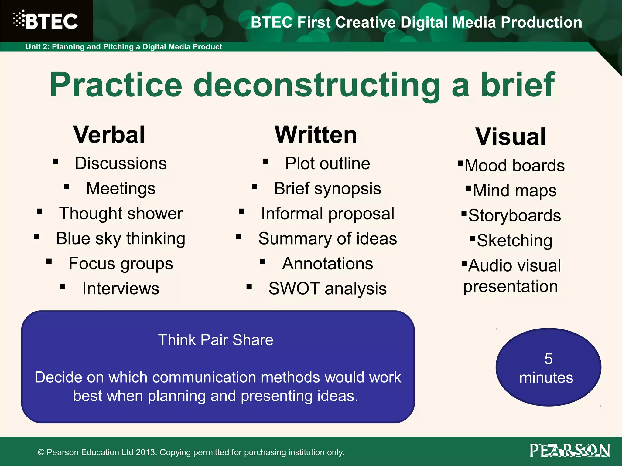 BTEC Creative Digital Media Production Unit 2 introduction | PPT ...