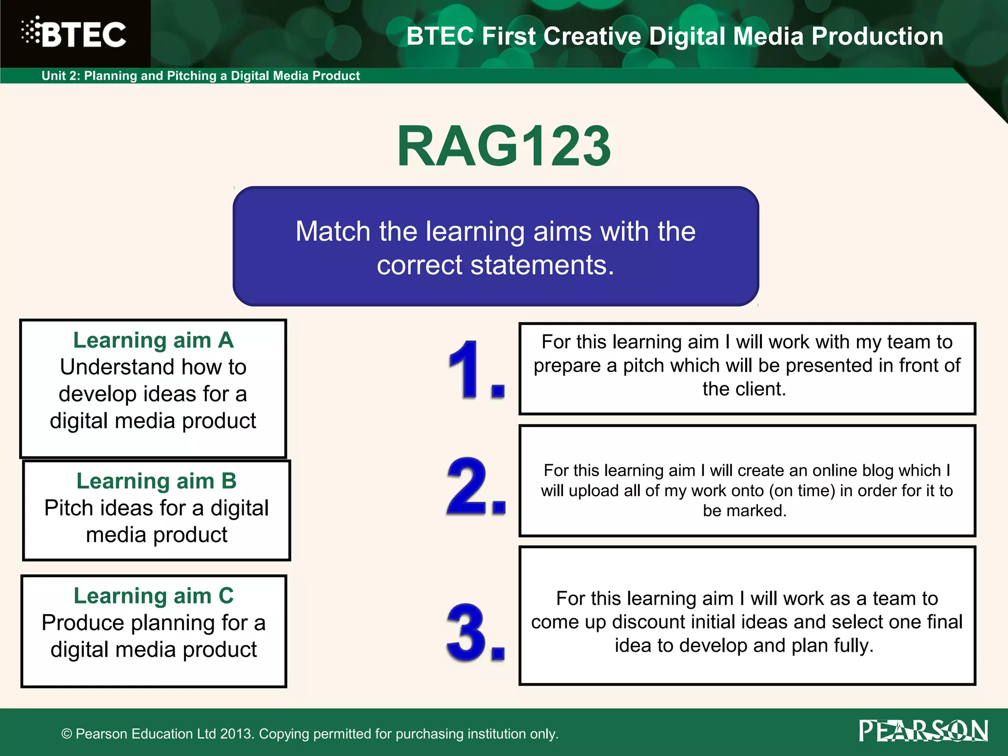 BTEC Creative Digital Media Production Unit 2 introduction | PPT ...