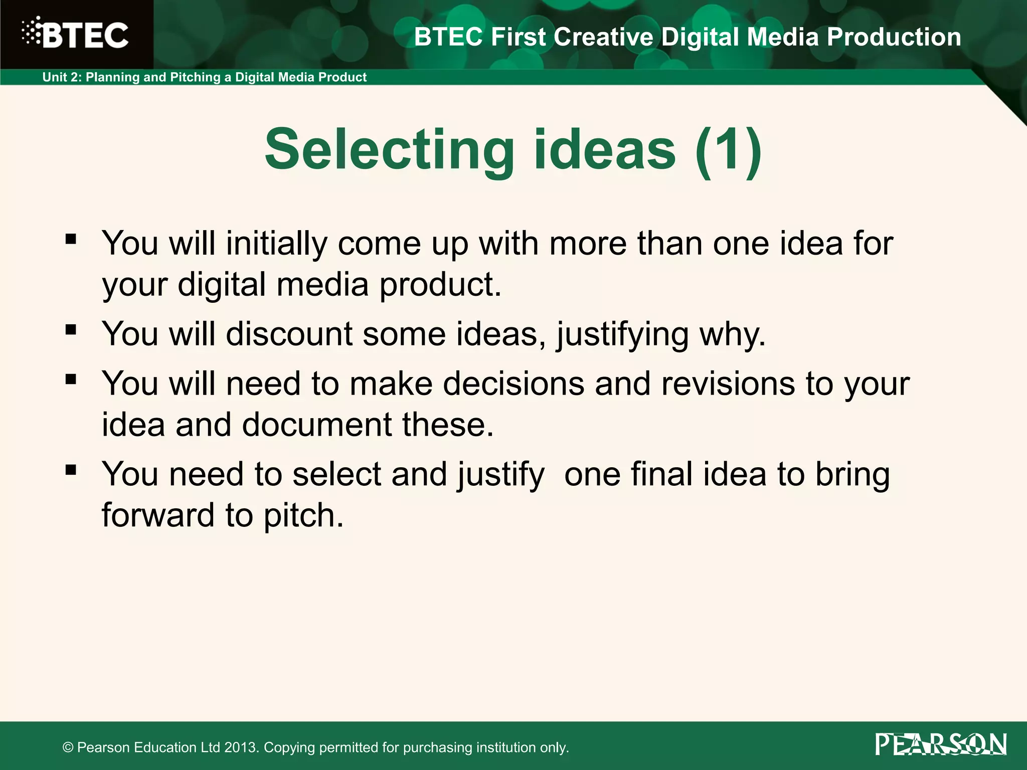 BTEC Creative Digital Media Production Unit 2 introduction | PPT ...