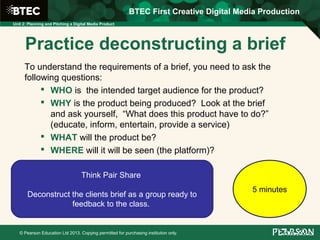 BTEC Creative Digital Media Production Unit 2 introduction | PPT