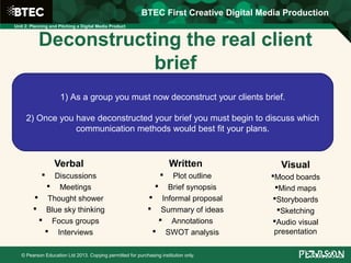 BTEC Creative Digital Media Production Unit 2 introduction | PPT