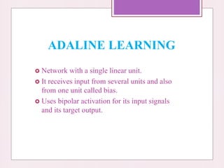 Basic Learning Algorithms of ANN | PPTX