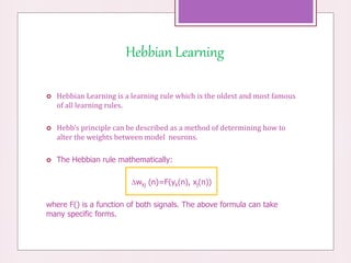 Basic Learning Algorithms of ANN | PPTX