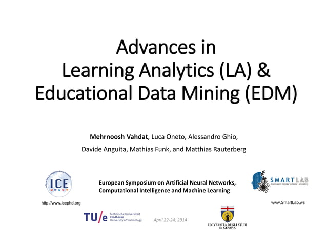Advances in Learning Analytics and Educational Data Mining | PPT