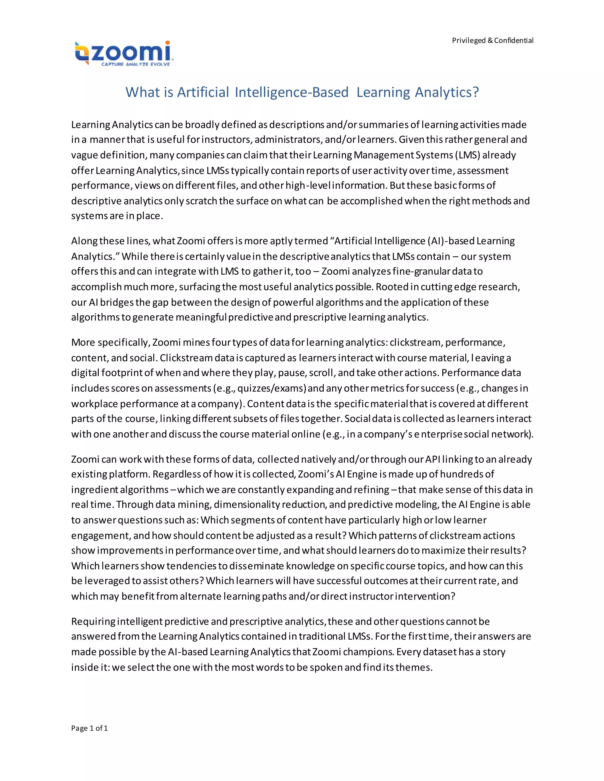 AI-Based Learning Analytics | PDF