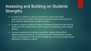 Learning and Cognition (Week4).pptx | Educational Assessment | Education