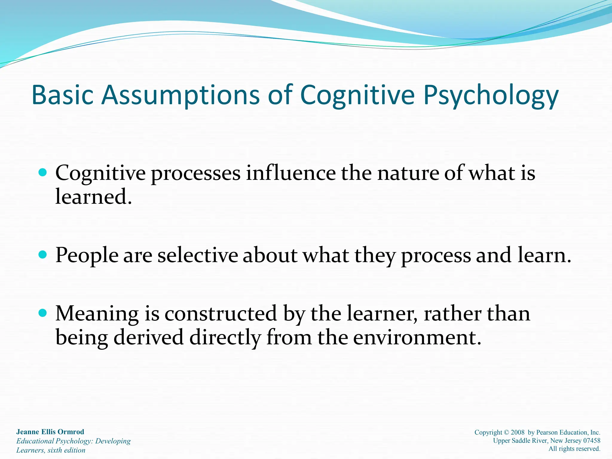 Learning and cognitive processes.ppt Educational Psychology | PPT