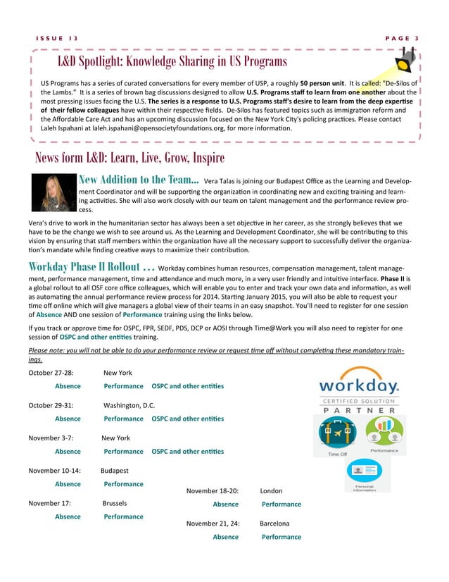 Learning and development newsletter - August 2014 | PDF
