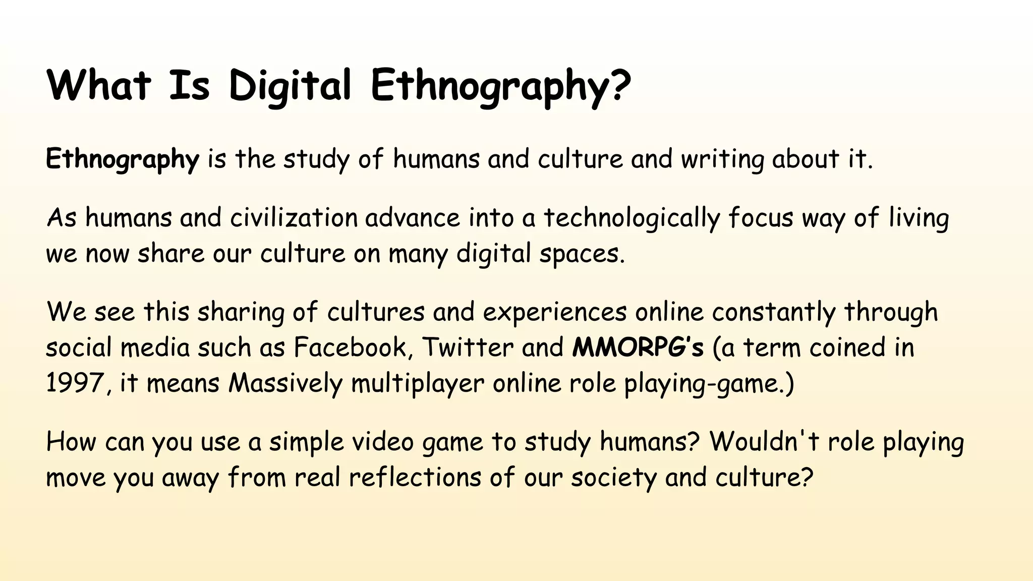 ARE 494 Digital Ethnography Madeline LeBarron | PPT