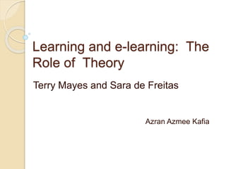Learning and e learning: The Role of Theory | PPTX