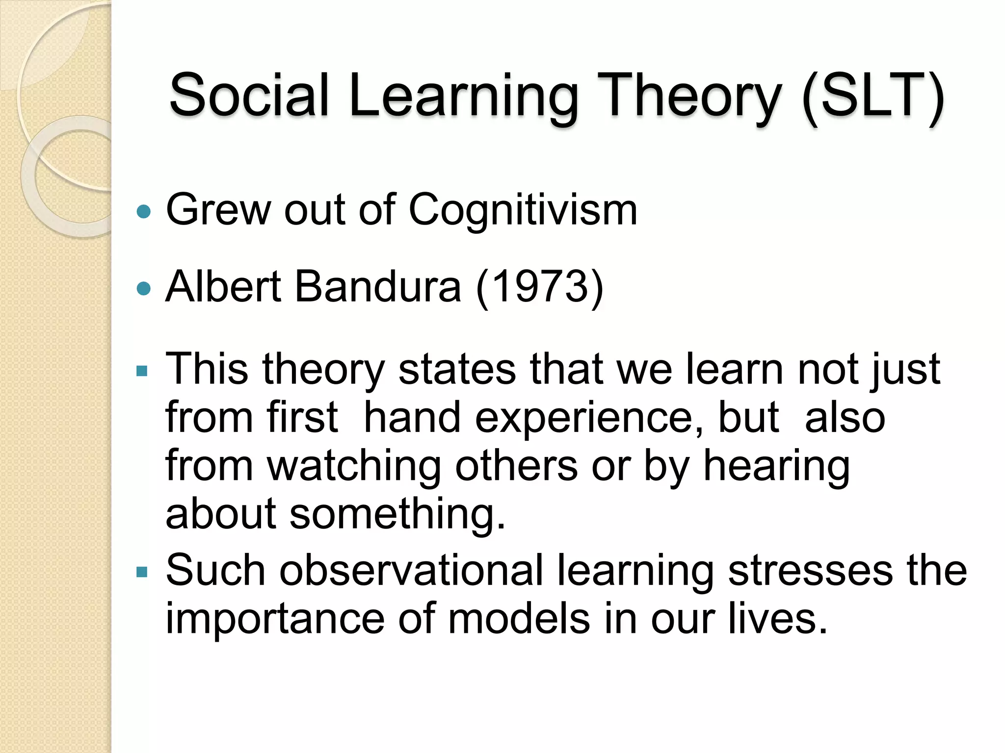 Organizational Behavior: Learning and its theories | PPT