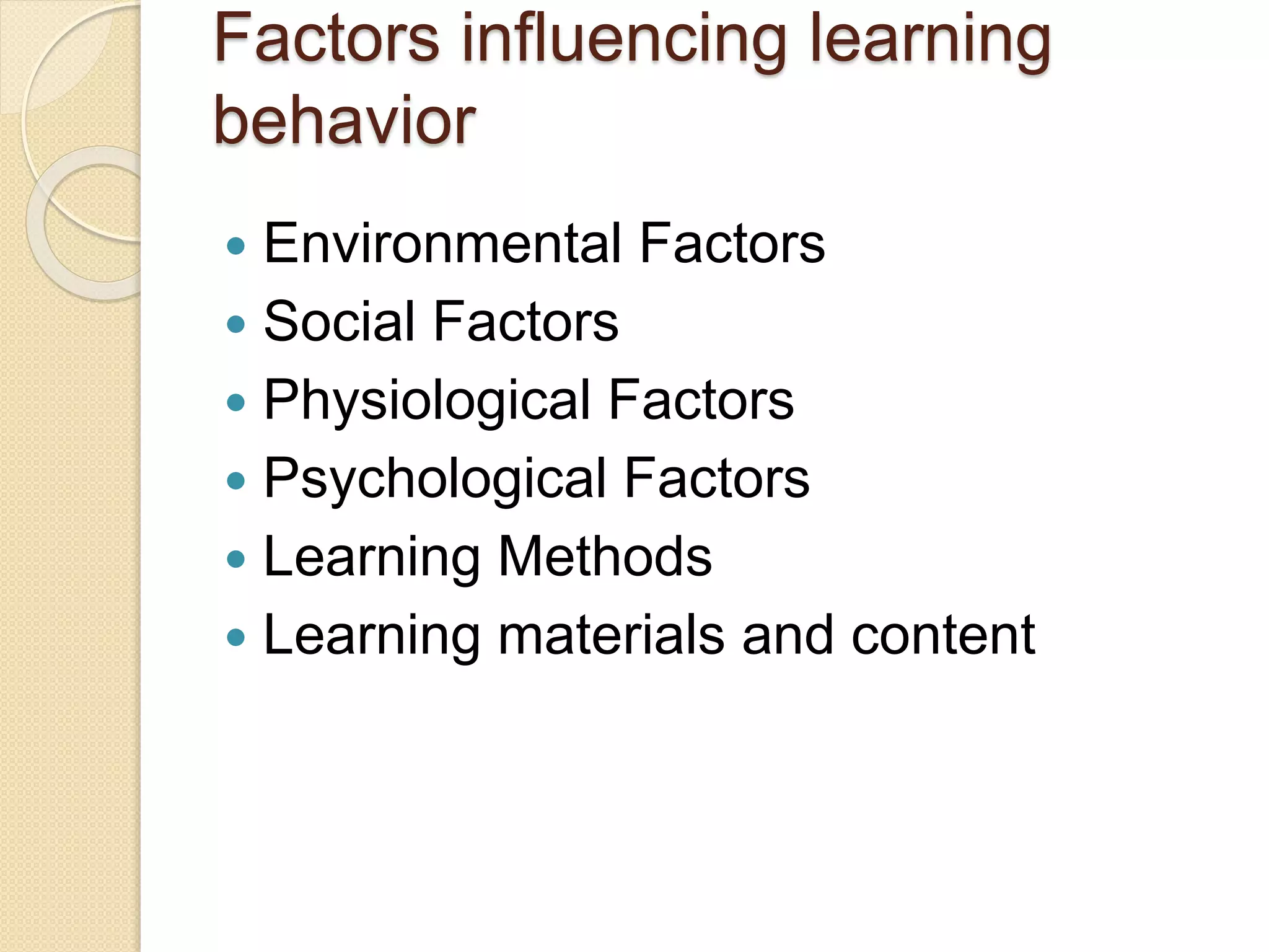 Organizational Behavior: Learning and its theories | PPT