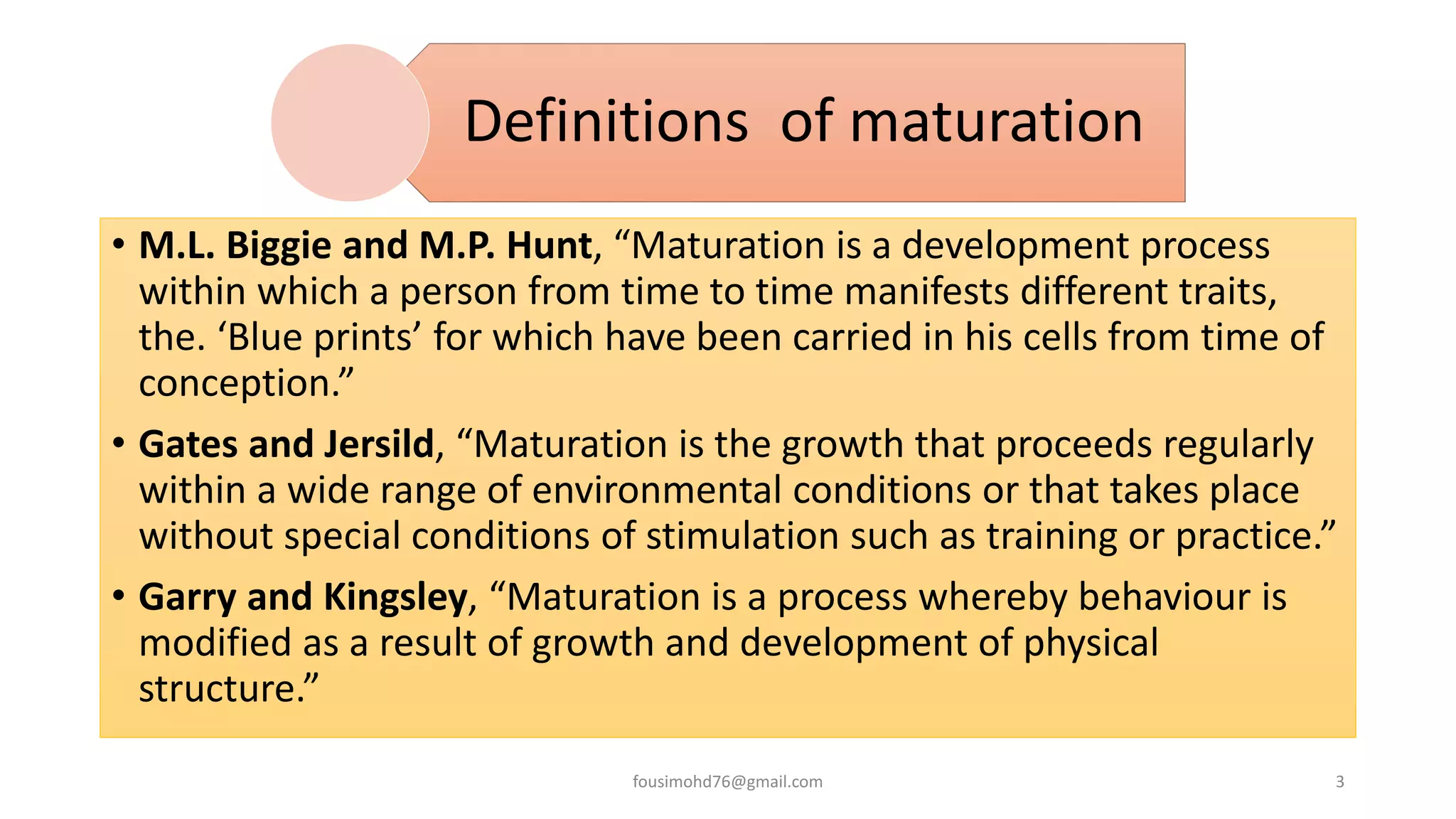 Learning and maturation | PDF
