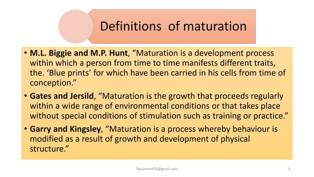 Learning and maturation | PDF