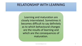 Learning and maturation | PDF