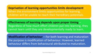 Learning and maturation | PDF