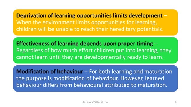 Learning and maturation | PDF
