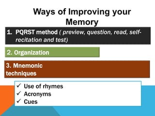 Learning and memory | PPT