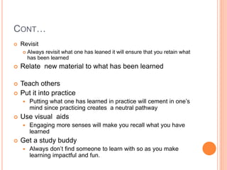 Learning and memory | PPT