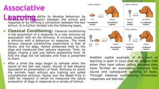 Conditioning Behaviour In Animals