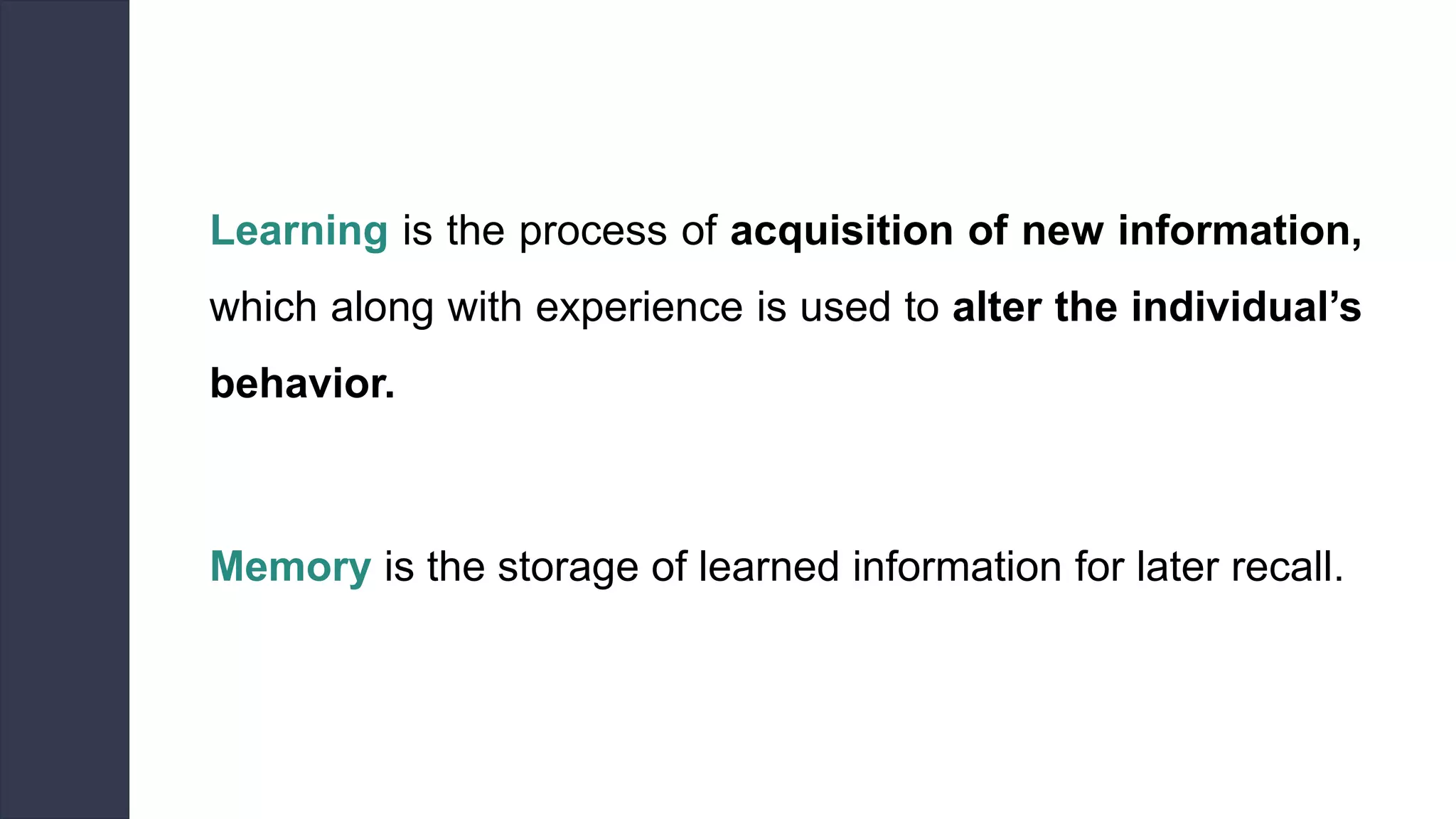 Learning and Memory | PDF