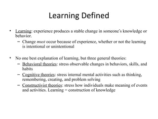 Learning and teaching | PPT
