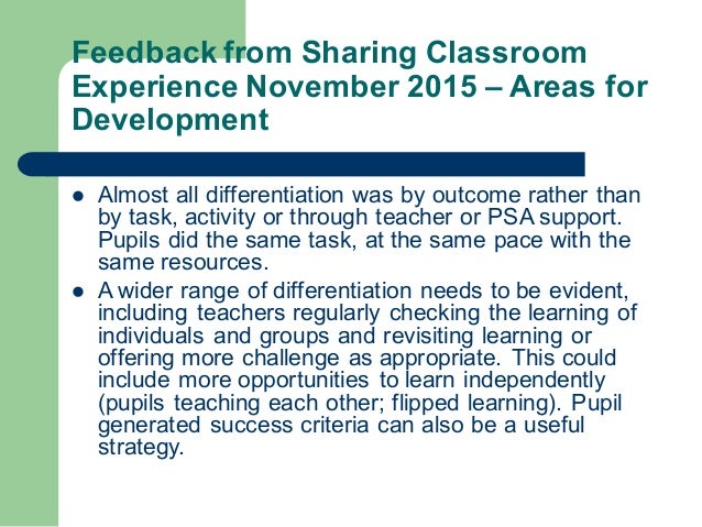 Learning and teaching feedback 060116