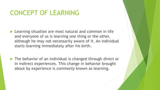 Learning and teaching ppt | PPT