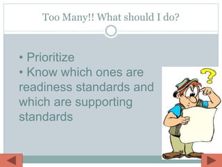 Learning and using standards | PPTX